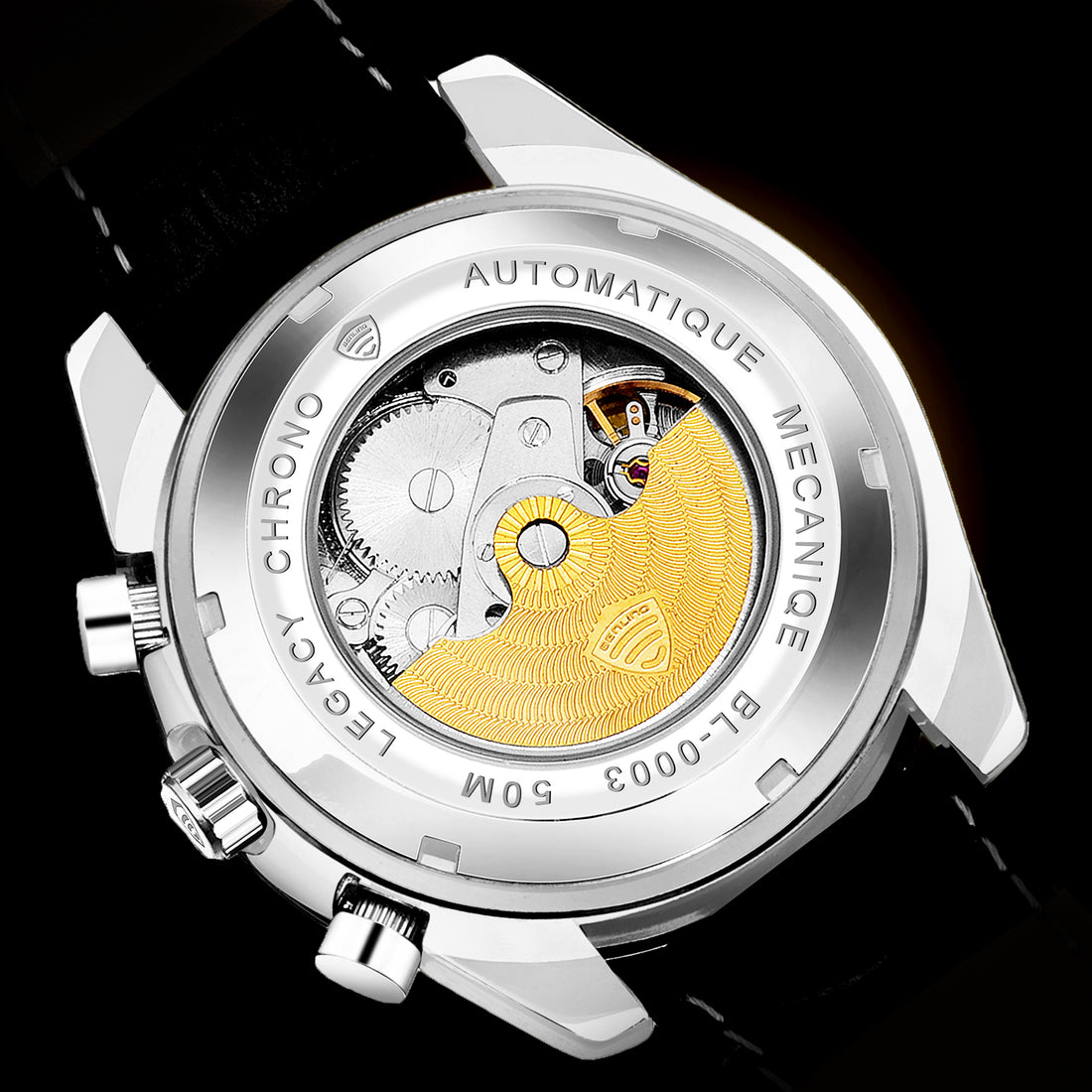 Benling Legacy Chrono Automatic Watch for Men with Interchangeable Lea